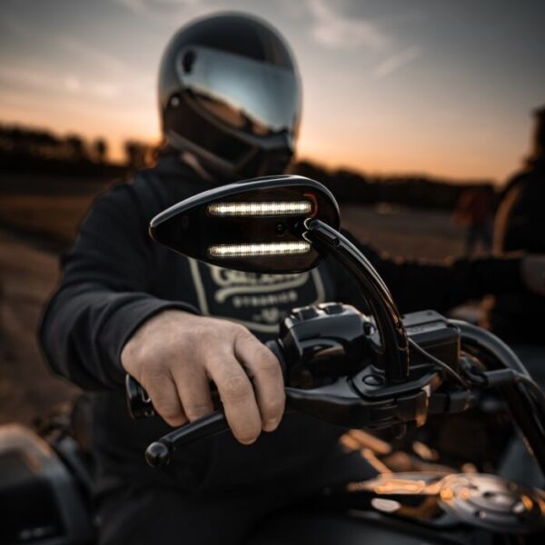 Custom Dynamics® Plug & Play Led Run & Turn Signal Motorcycle Mirrors ...