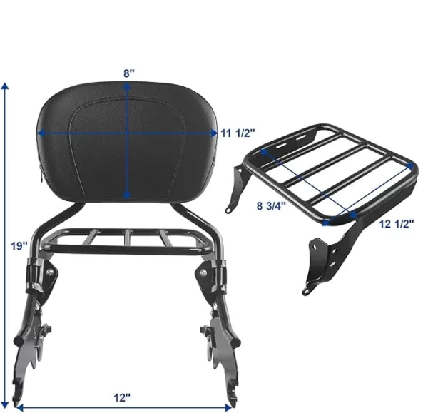 Holdfast Detachable Backrest Sissy Bar & Luggage Rack for 2018-UP ...